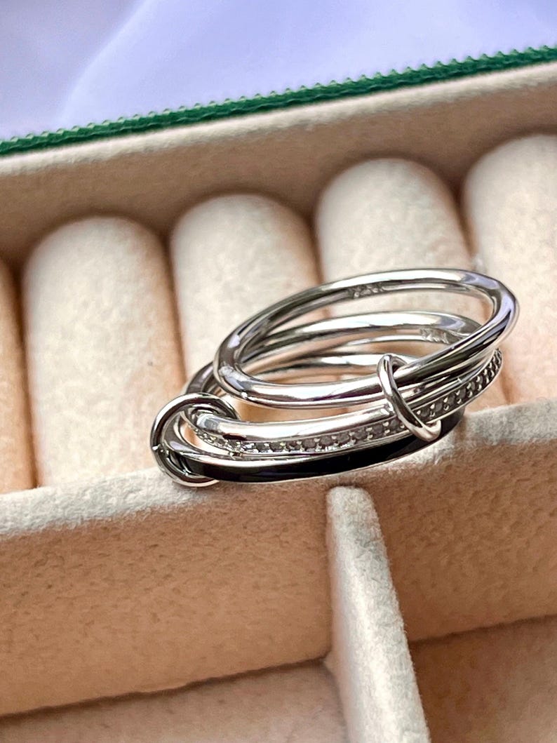 Multiband Ring ,stackable Rings,925 Sterling Silver Ring,diamond ...