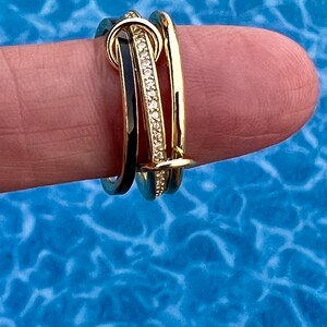 Multi Band Rings,gold Ring Set , Multi Link Connected Ring ,gold ...