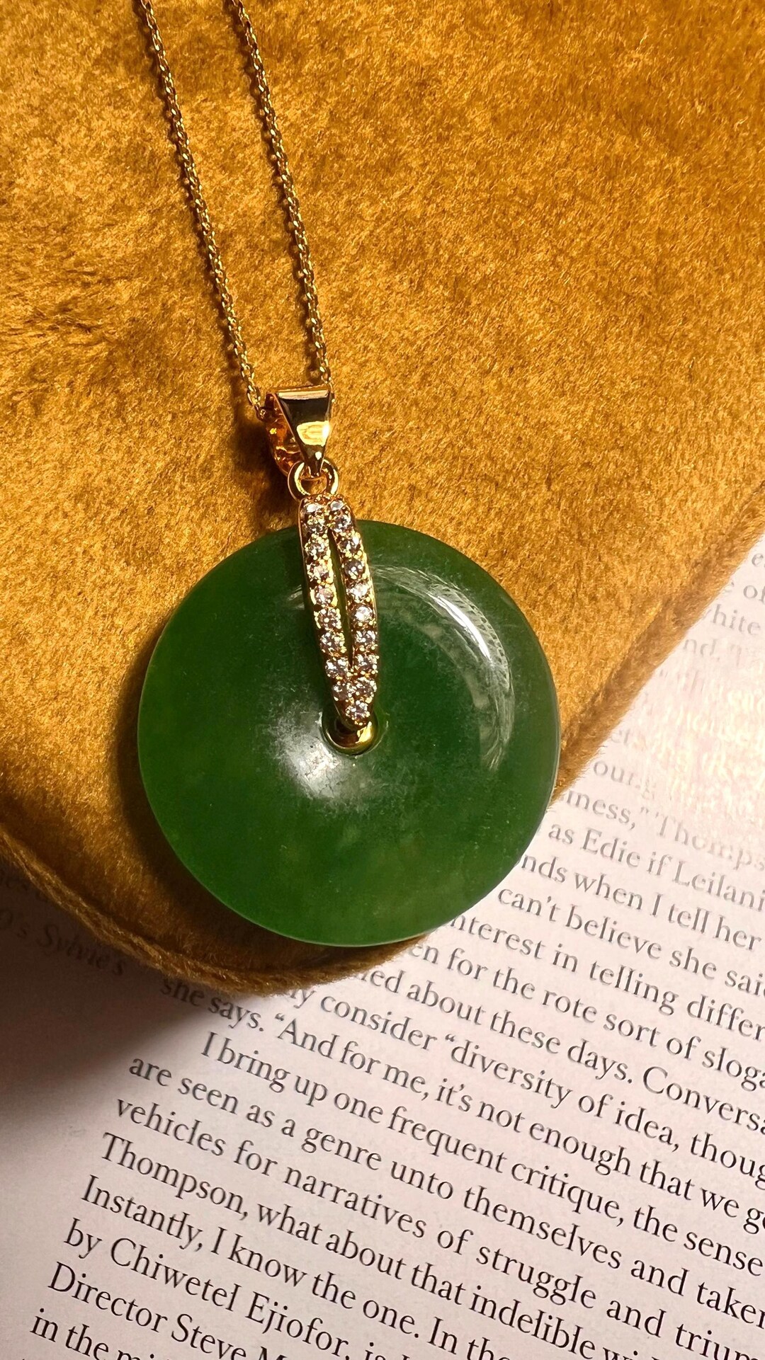 Green Jade Donut Round Pendant,jade Circle Necklace Round Jade Pendant ...