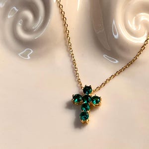 Cross Necklace Tiny Cross Necklace Mini Cross Necklace Gift for Her ...
