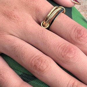 Multi Band Rings,gold Ring Set , Multi Link Connected Ring ,gold ...