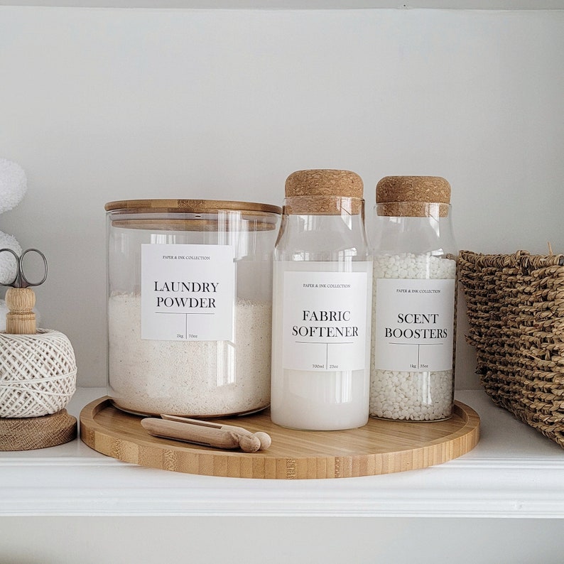 Laundry Utility Bottle With Cork Stopper Home Storage - Etsy