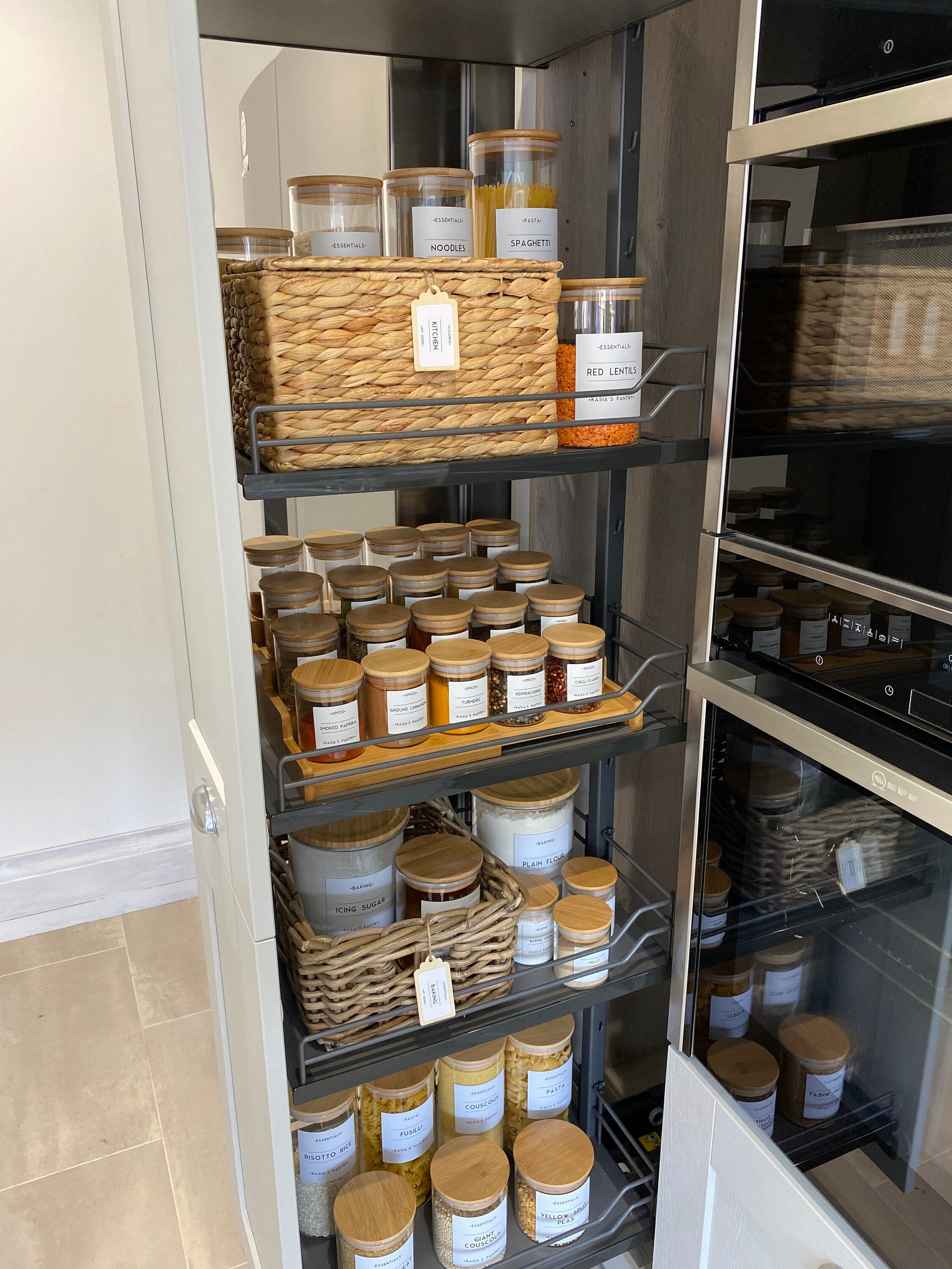 Wooden Personalised Storage Tags With Labels Modern - Etsy UK