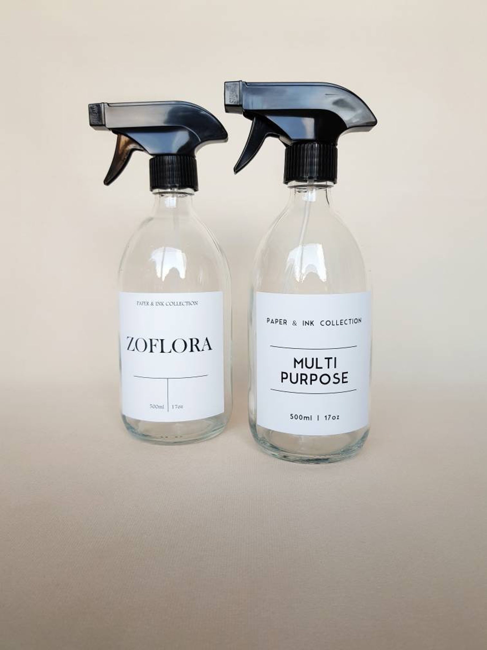 Clear Glass Pump Bottle | Personalized Waterproof Label, 500ml - Etsy