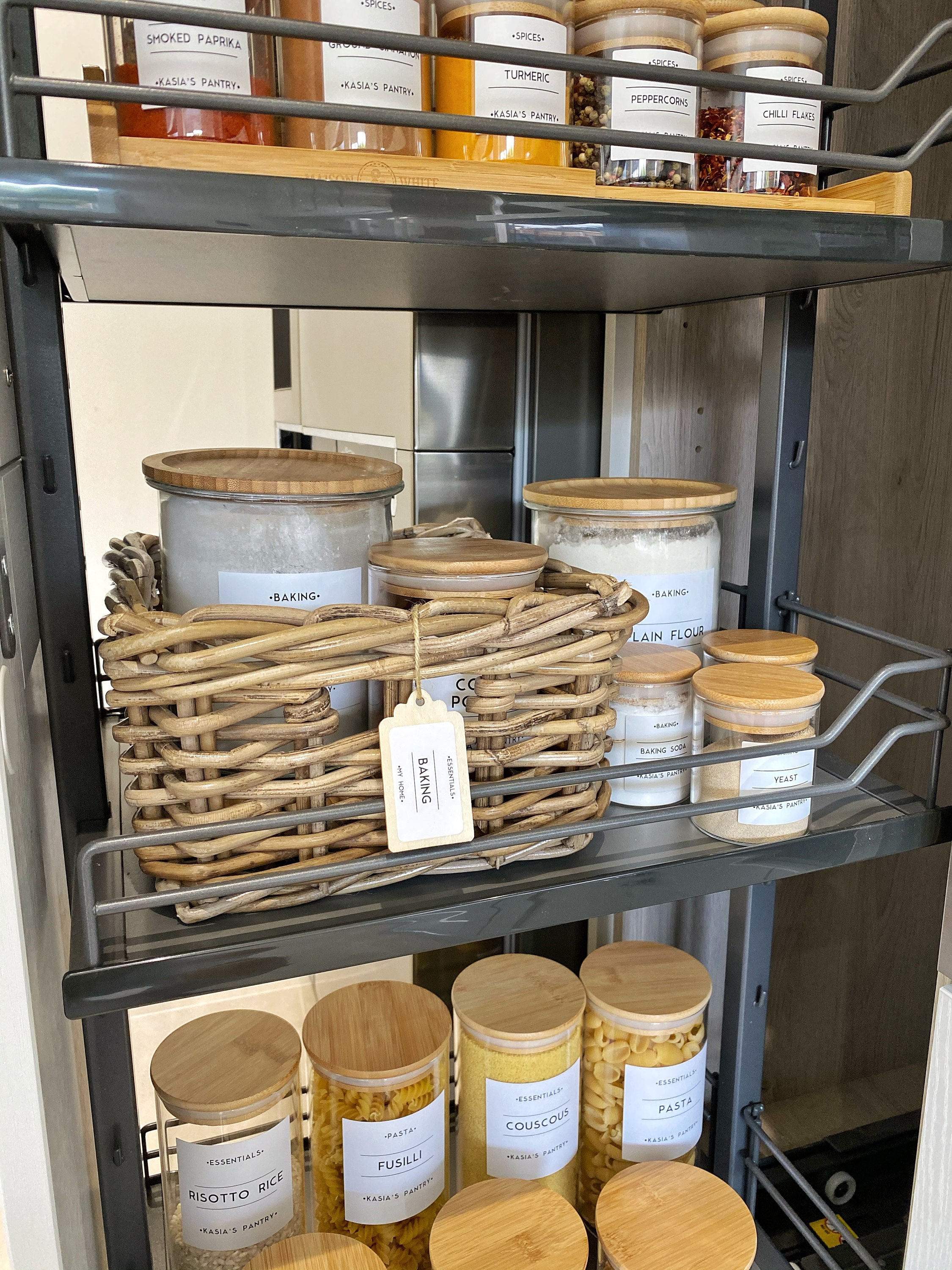 Wooden Personalised Storage Tags With Labels Modern | Etsy UK