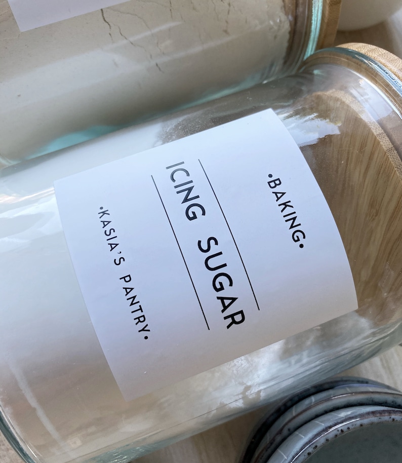 Modern Bespoke Labels Pantry Food Kitchen Organisation - Etsy