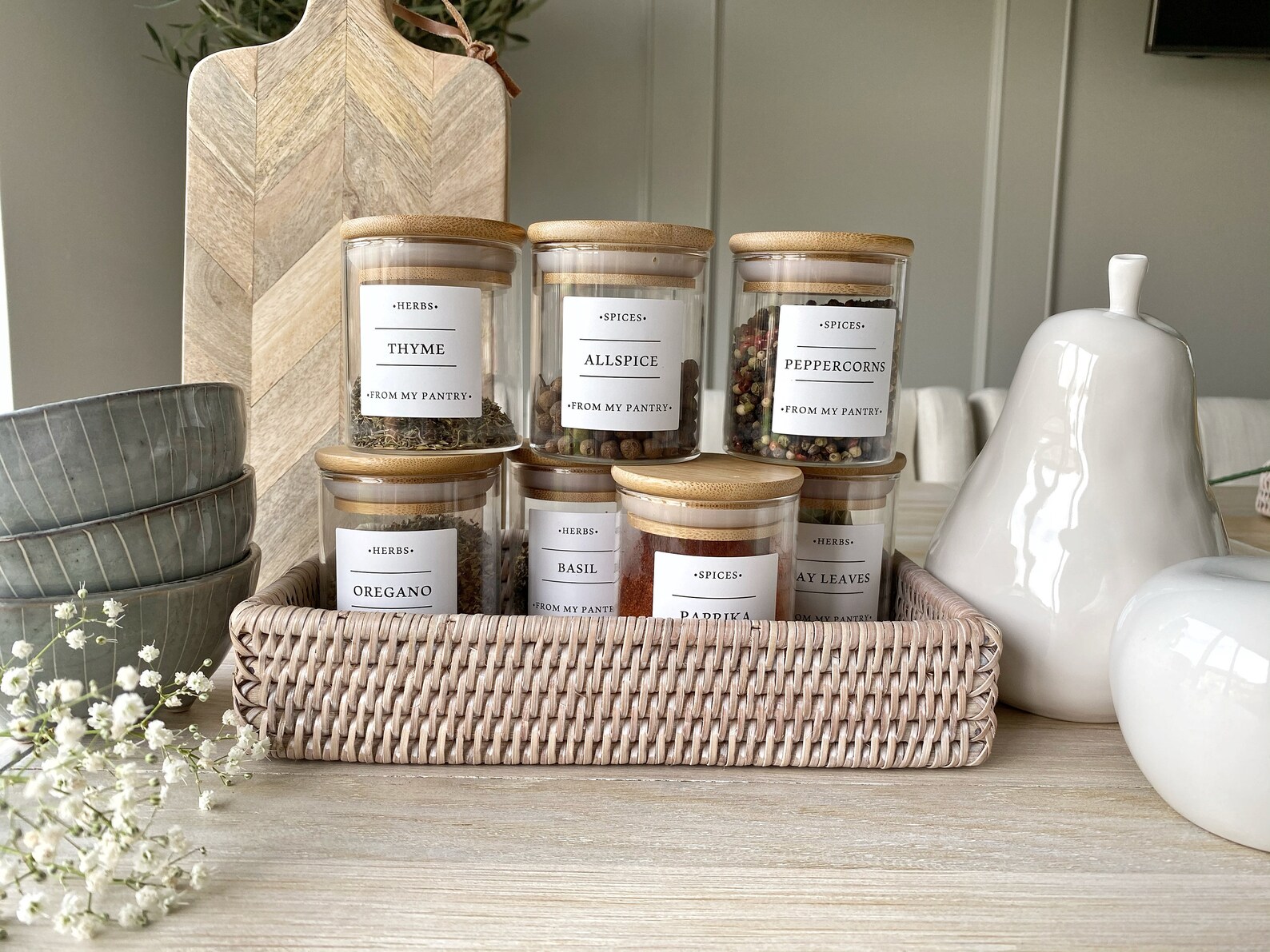 Minimalist Bespoke Labels Pantry Food Kitchen Organisation - Etsy