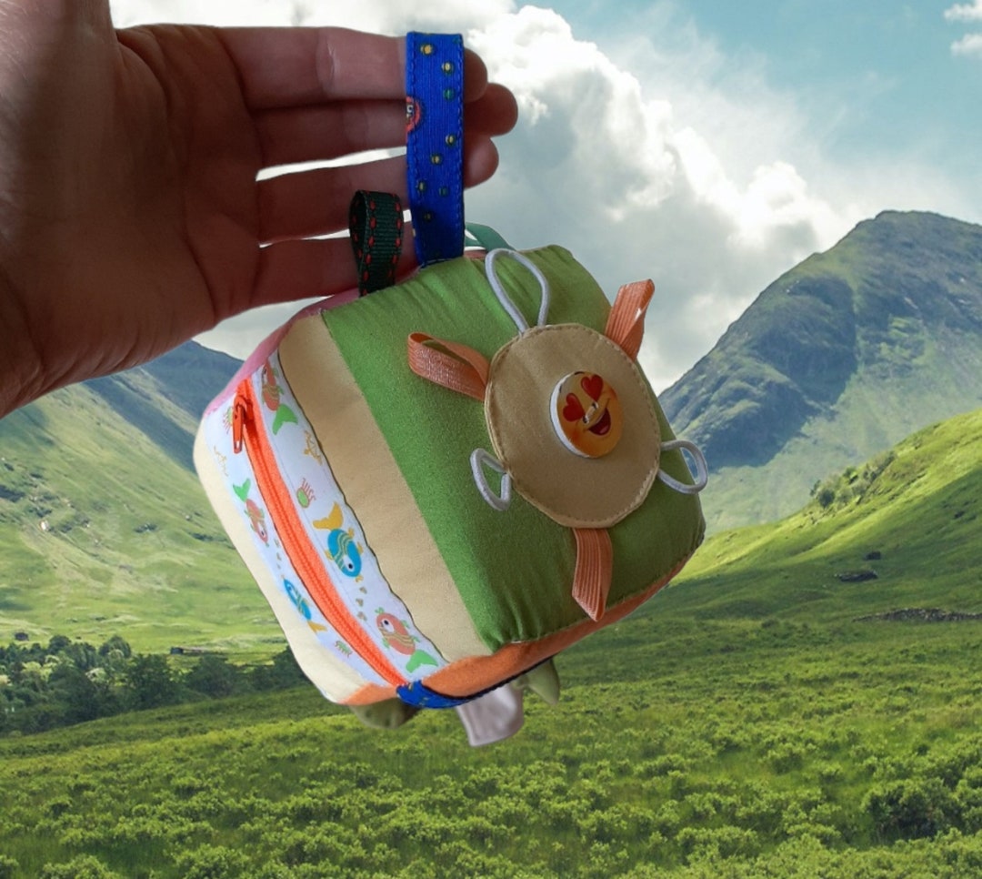 Montessori Soft Baby Activity Cube, Baby Soft Sensory Block, Taggie ...