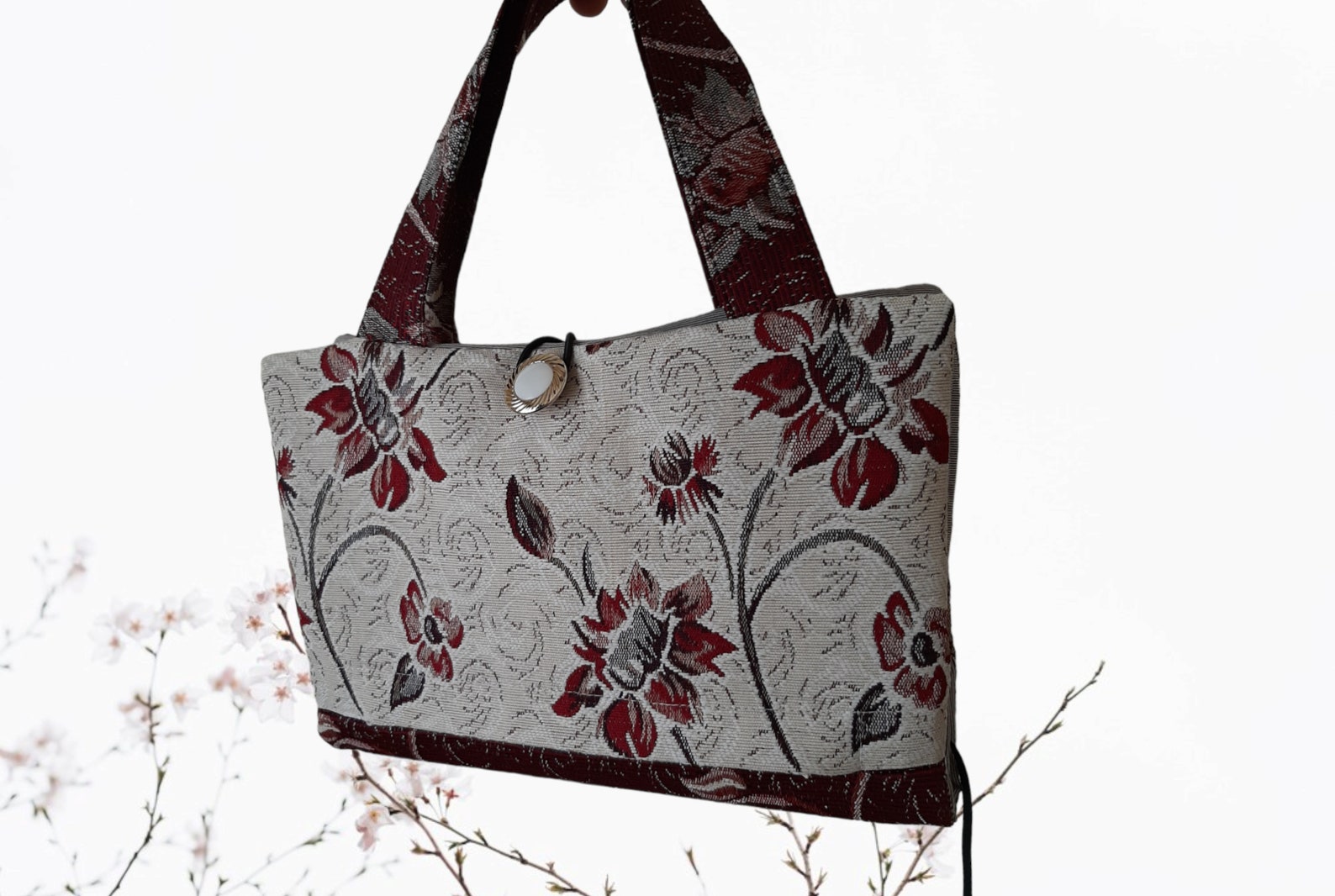 Cloth Book Cover With Handles, Notebook or Journal Cover, Fabric Bible ...