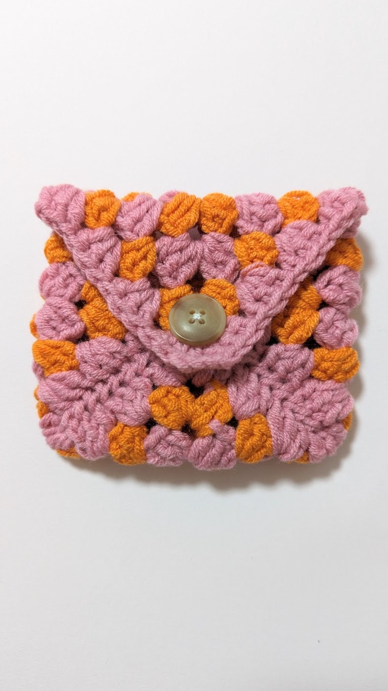 Crocheted Granny Square Card Pouch - Etsy
