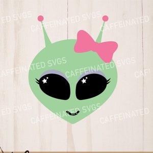 Alien SVG, Alien Girl Svg, Lady Alien Svg, Alien Clipart,alien Face Svg ...