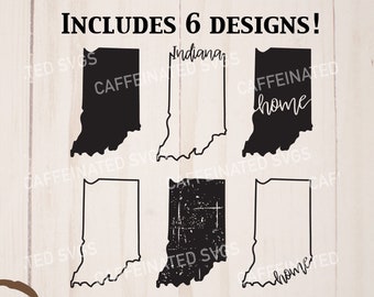 Indiana State Outline Png - Etsy