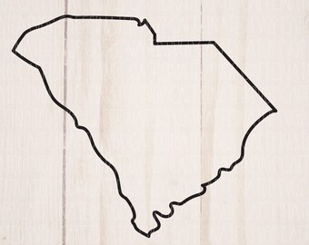 South Carolina Outline Svg - Etsy