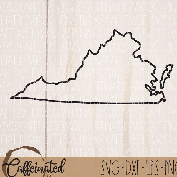 Virginia Outline Svg - Etsy