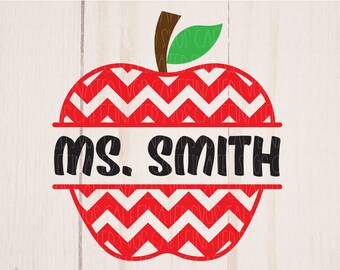 Teacher Split Monogram Svg - Etsy