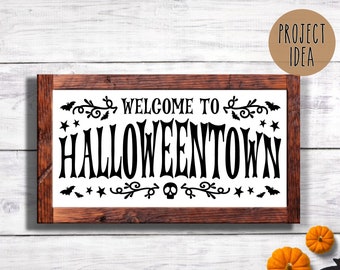 Halloween Town Sign - Etsy