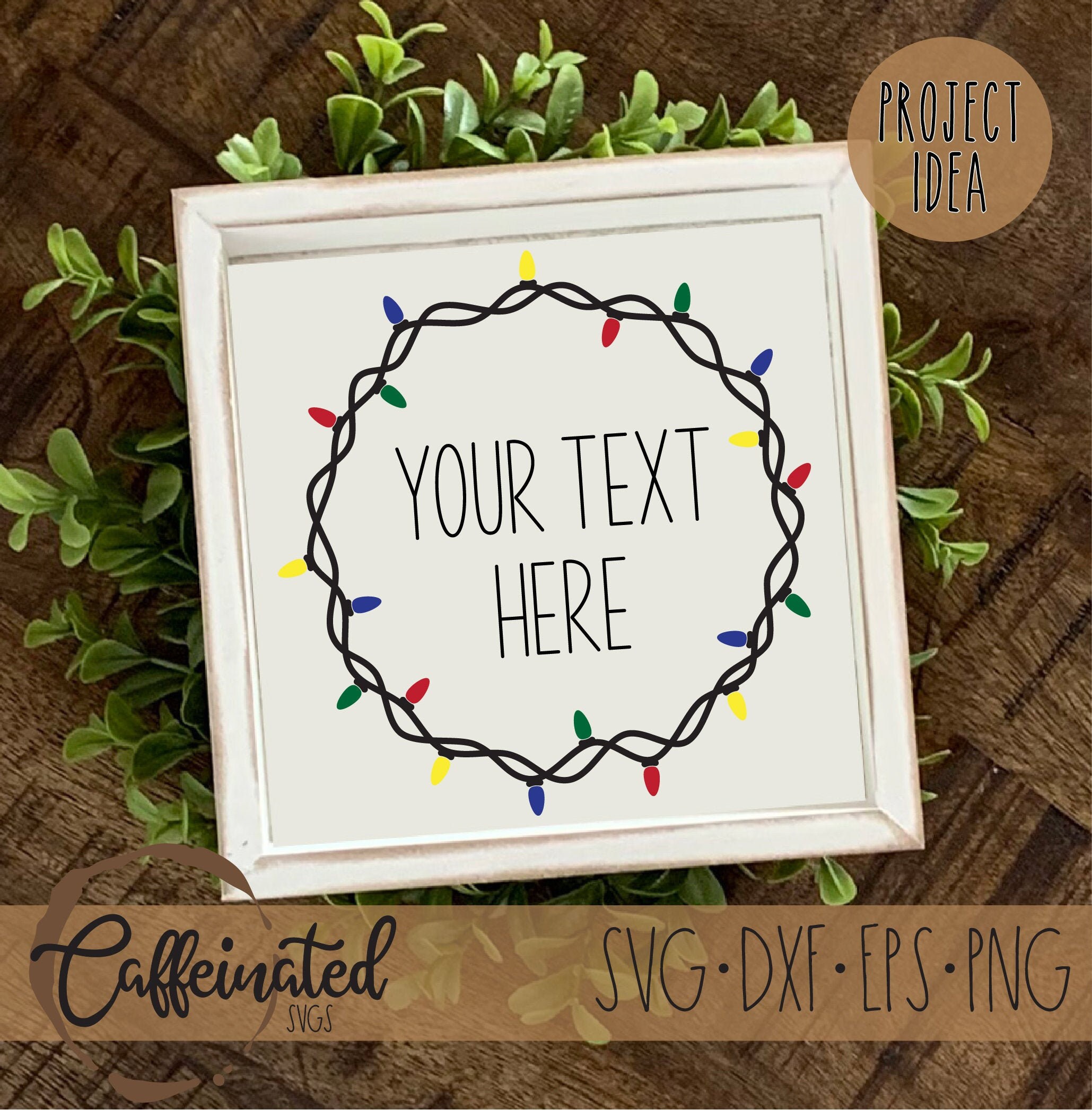 Christmas Lights SVG String Lights Svg Christmas Wreath - Etsy