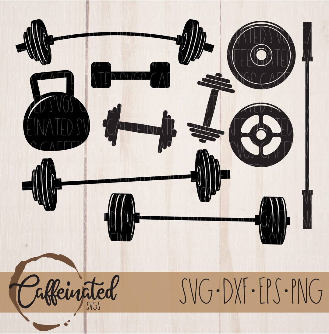 Workout SVG Bundle Barbell SVG Weightlifting Svg Dumbbell - Etsy