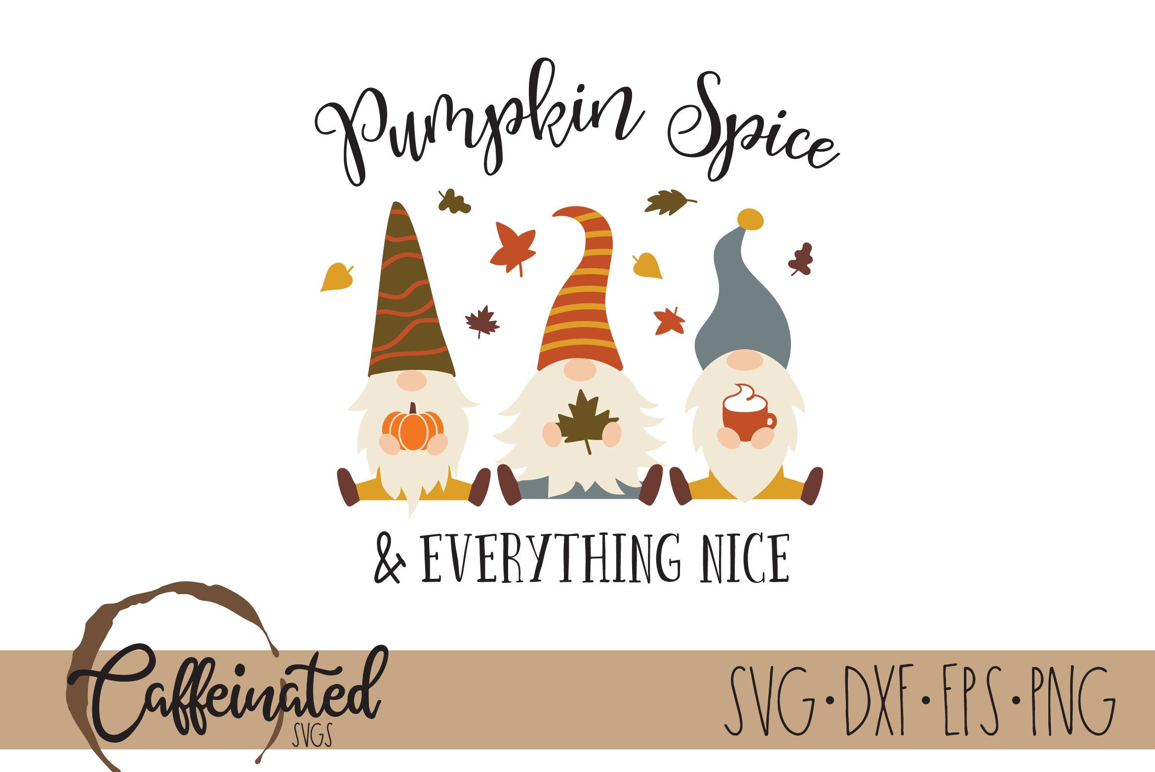 Fall Gnomes SVG PNG Pumpkin Spice Svg Autumn Gnomes Svg - Etsy