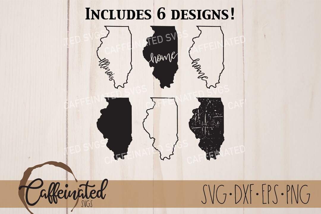 Illinois SVG, Illinois Svg Bundle, Llinois State SVG, Illinois Outline ...