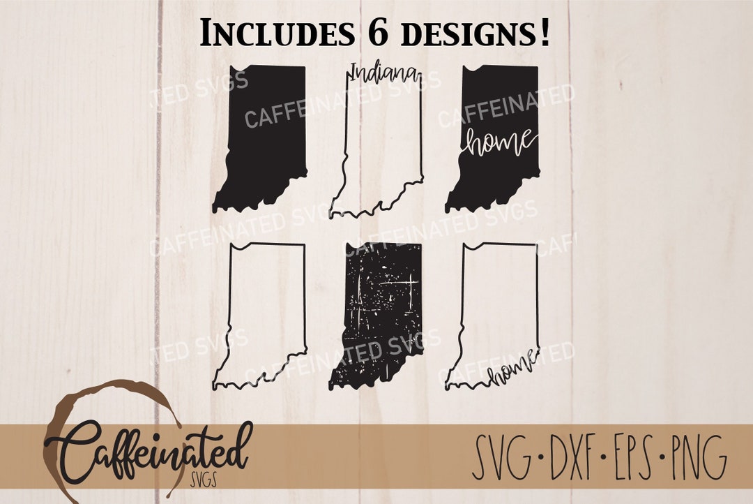 Indiana SVG, Indiana SVG Bundle, Indiana State SVG, Indiana Outline Svg ...
