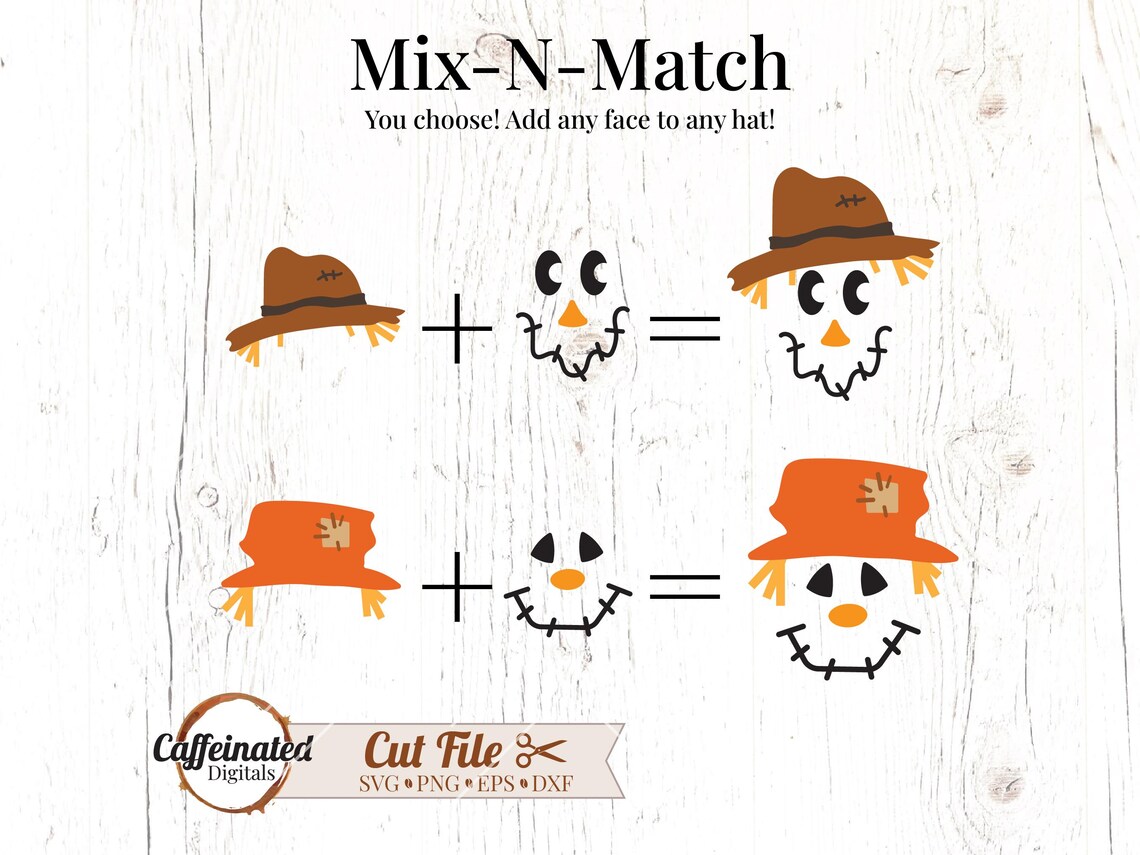 Scarecrow Faces Svg, Scarecrow Face Svg Bundle, Scarecrow Svg ...