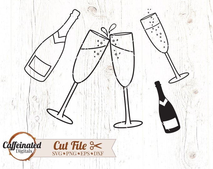 Toast Svg, Toasting Svg, Celebrate Svg, Celebration Svg, Champagne ...