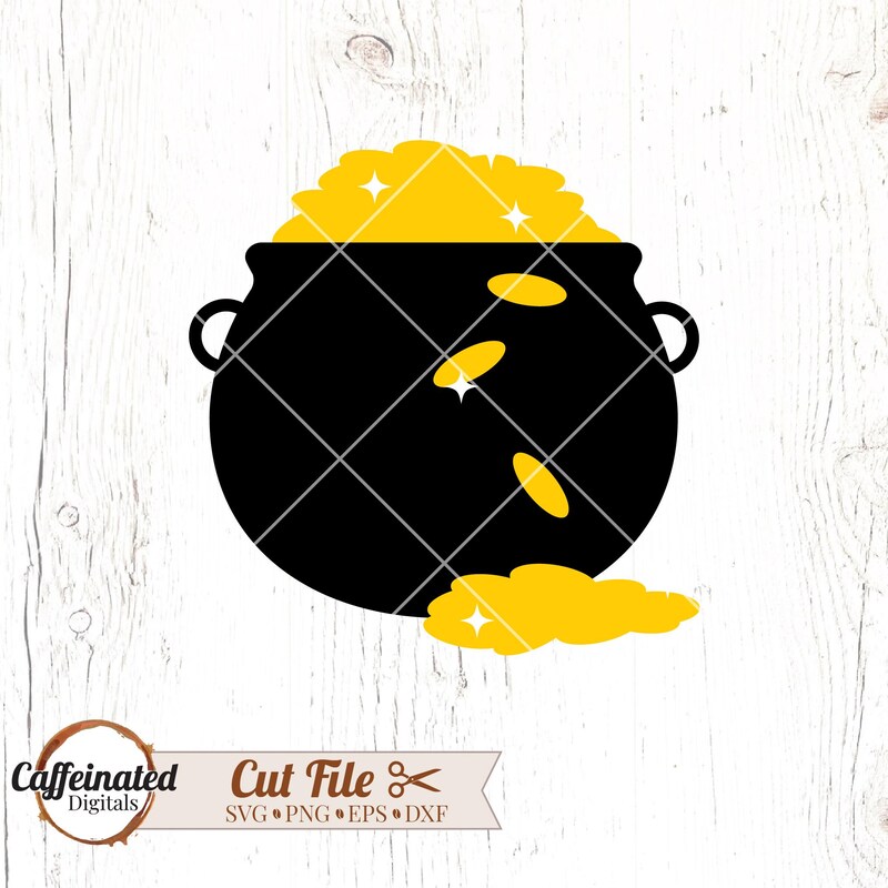 Pot of Gold and Rainbow Clip Art - Etsy