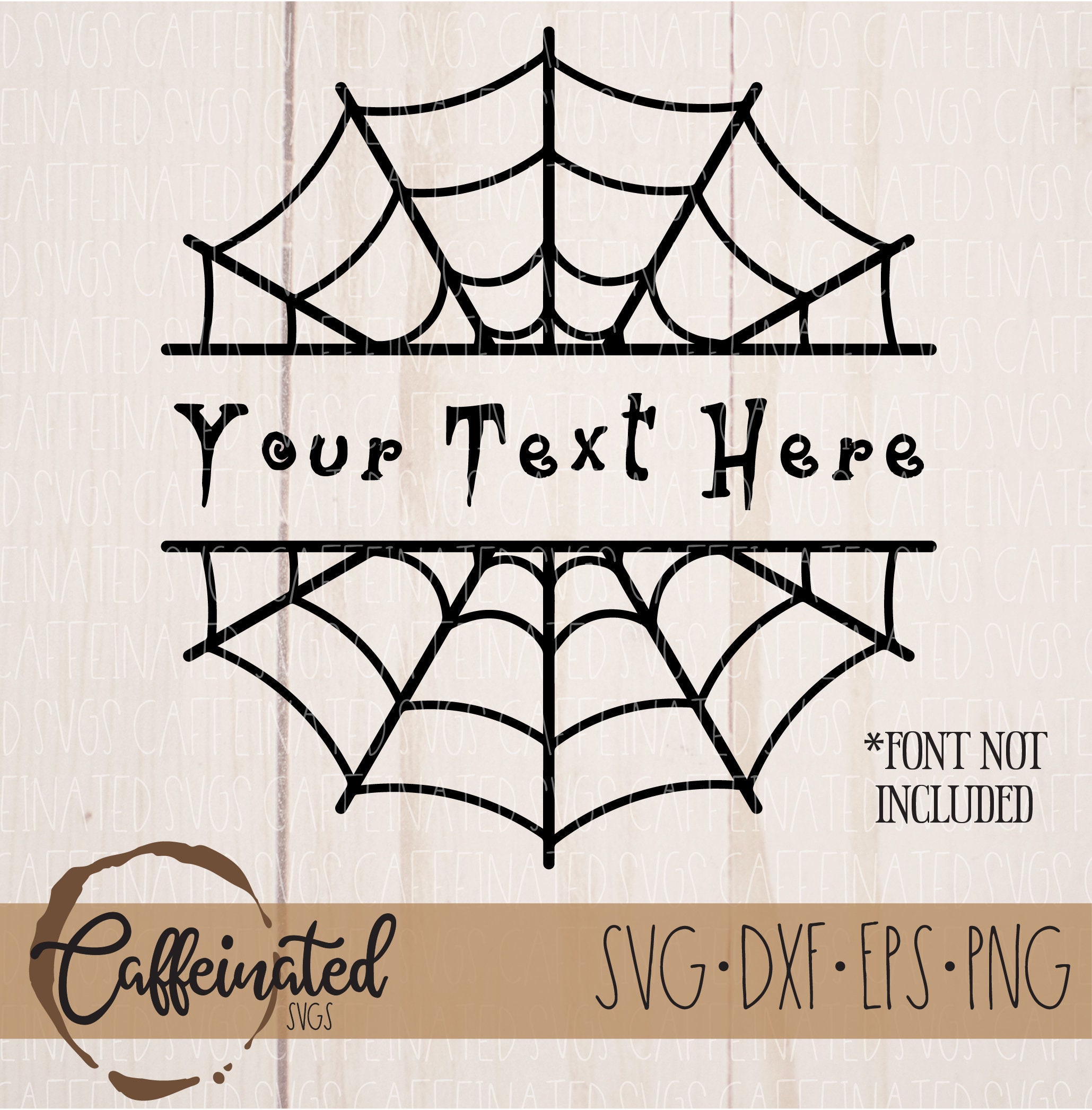 Spiderweb Split Name Frame SVG Spider Web Monogram Halloween | Etsy