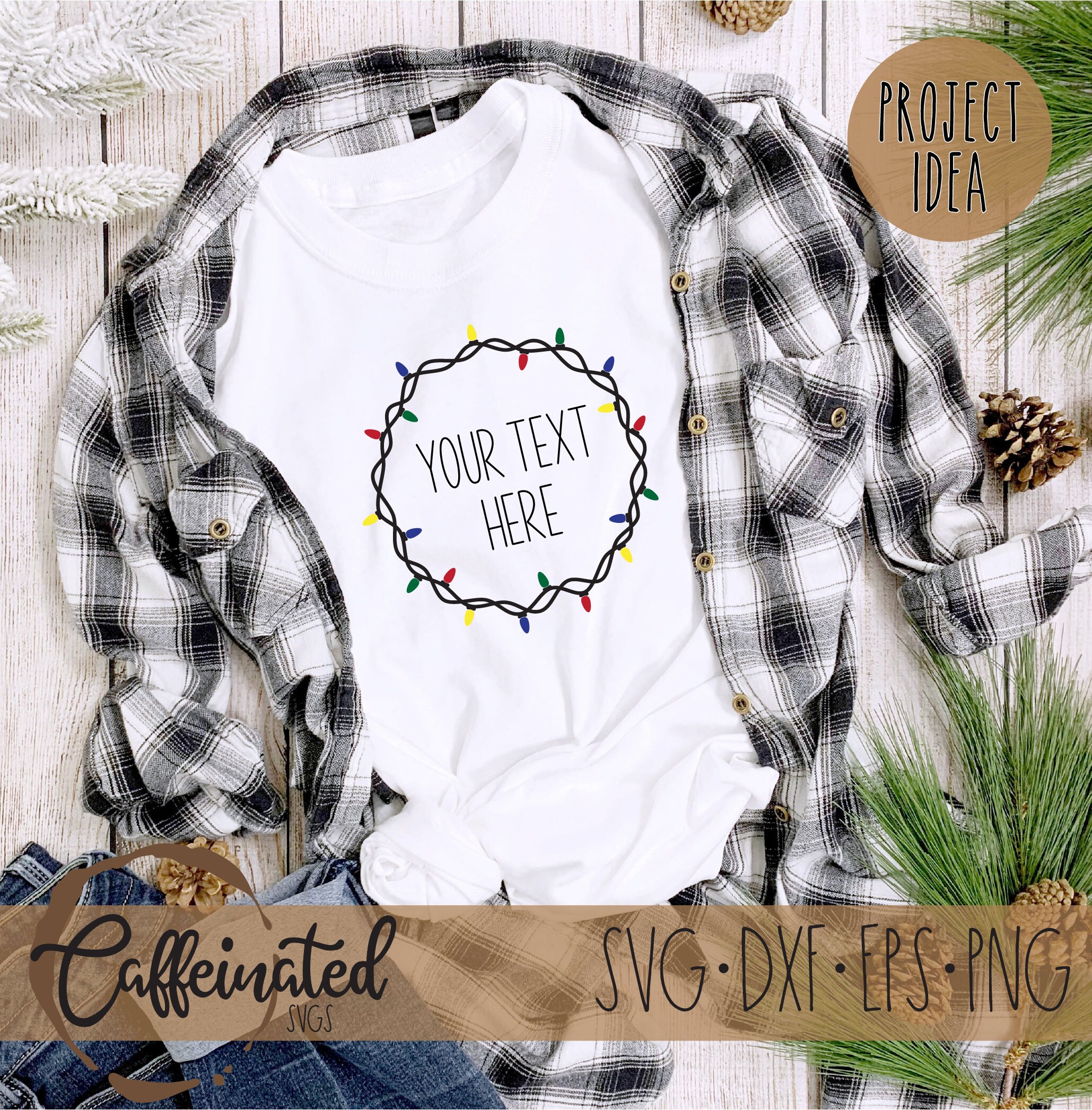 Christmas Lights SVG String Lights Svg Christmas Wreath - Etsy