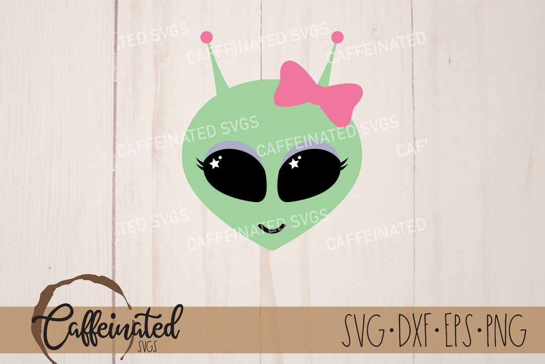 Alien SVG, Alien Girl Svg, Lady Alien Svg, Alien Clipart,alien Face Svg ...