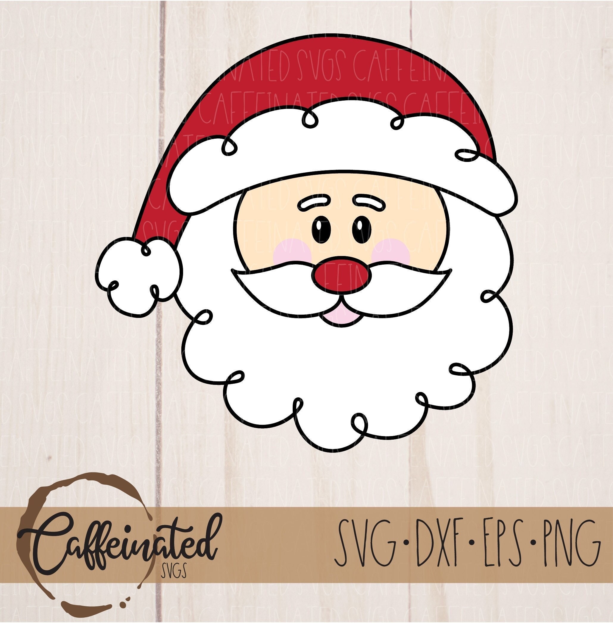 Santa SVG Santa Head Svg Santa Face Svg Santa Claus Svg | Etsy