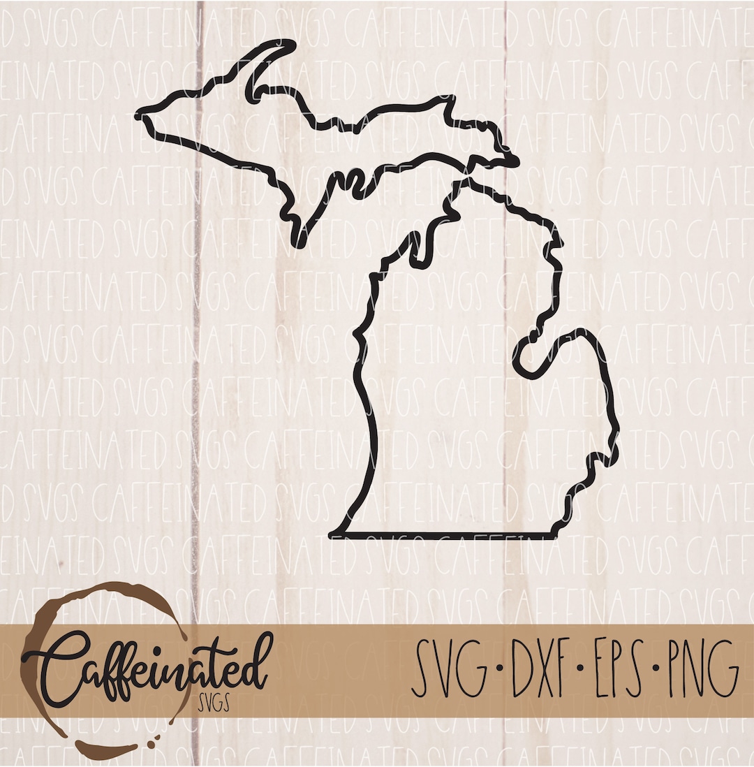 Michigan SVG, Michigan State SVG, Michigan Outline Svg, Michigan ...
