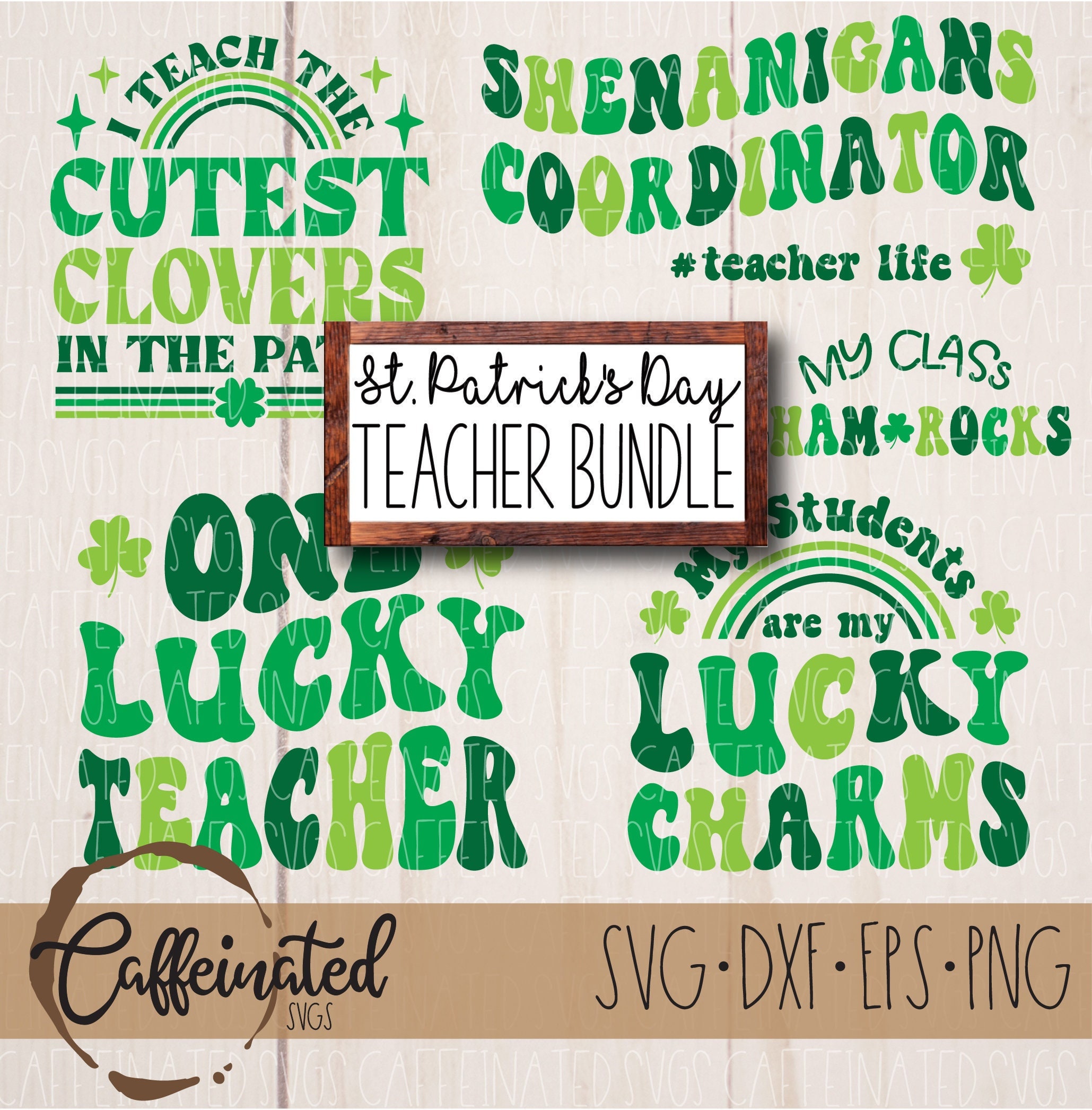 Teacher St Patricks Day SVG Bundle Shenanigans Coordinator - Etsy