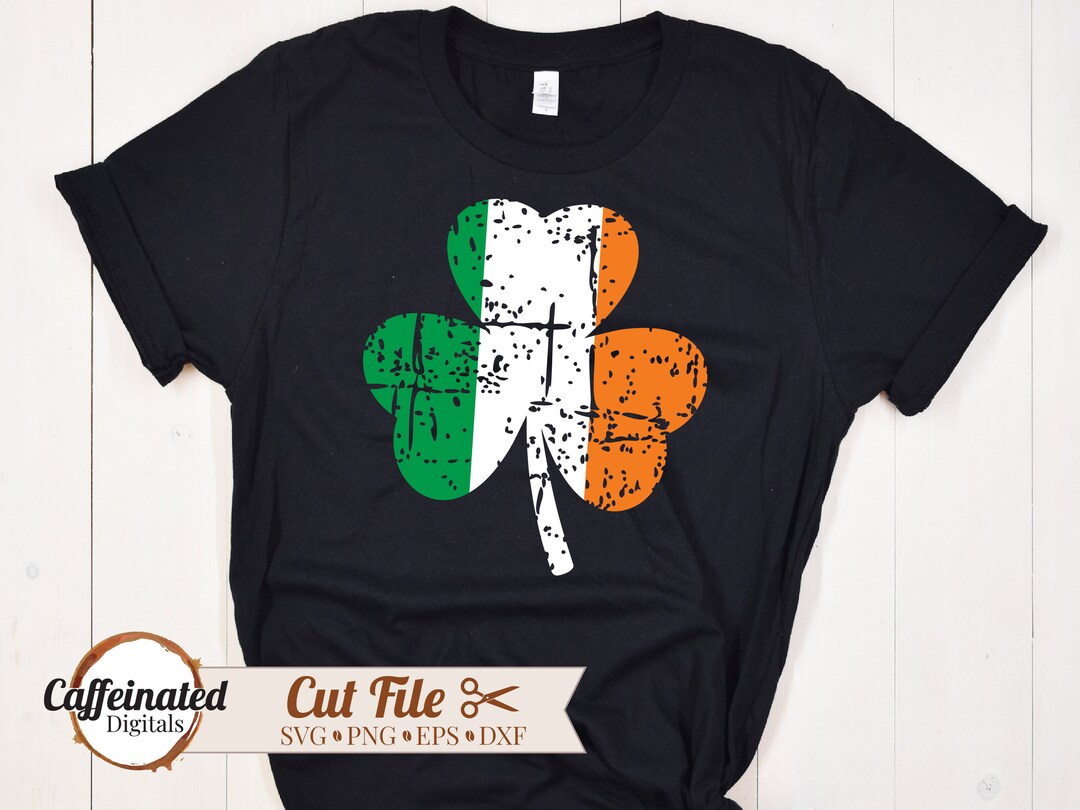 Irish Flag Shamrock Svg, Distressed Clover Svg, St Patricks Day SVG ...