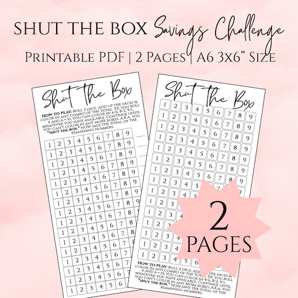 Shut the Box - Etsy Canada