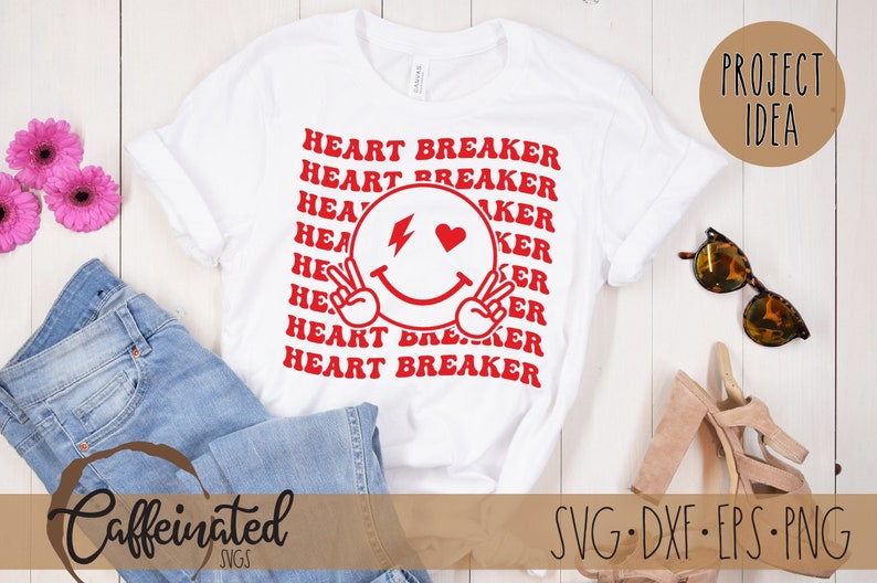 Heart Breaker SVG Heartbreaker Svg Valentine SVG Happy Face - Etsy