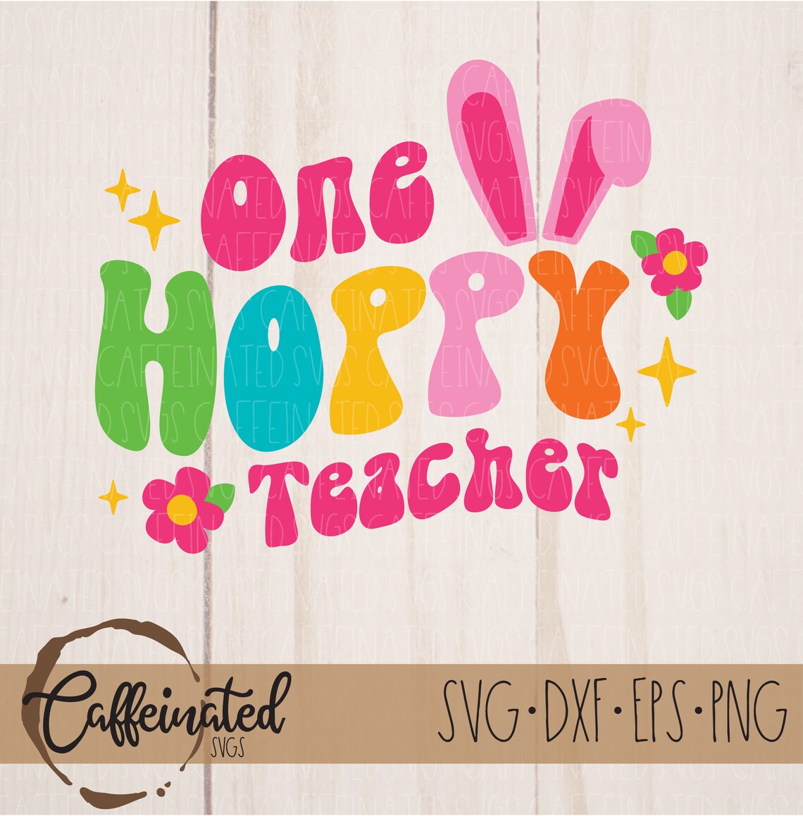 Hoppy Teacher SVG PNG Teacher Bunny Svg Teacher Easter Svg - Etsy