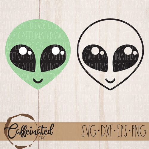 Space Alien SVG PNG JPG - Etsy