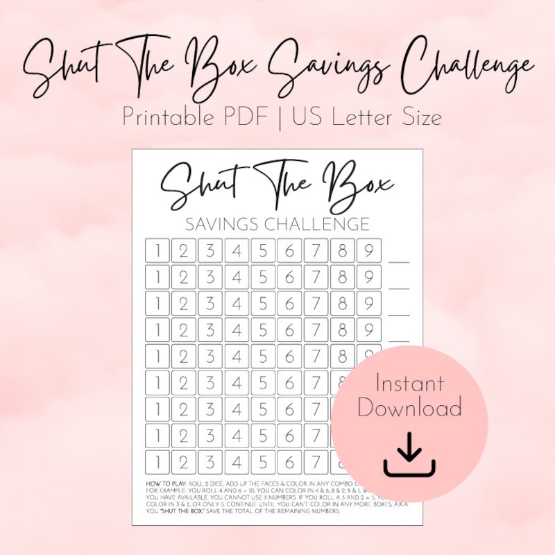 Emergency Fund Challenge Box - Etsy