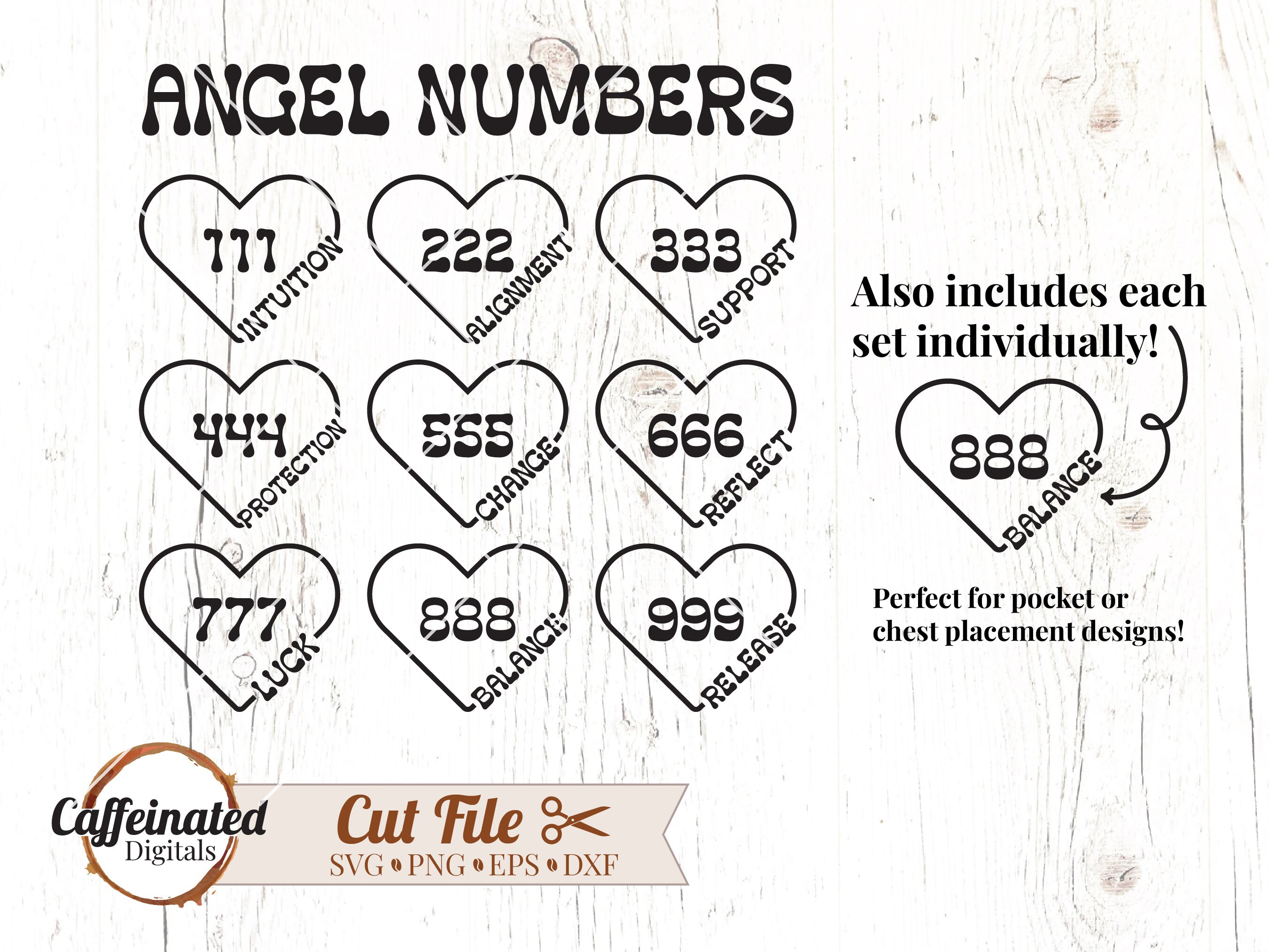 Angel Numbers SVG Angel Numbers Chart Svg Lucky Number Svg - Etsy Australia