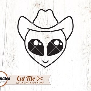 Space Cowboy Svg, Cowboy Alien Svg, Cowboy Hat Svg, Alien Svg, Cosmic ...