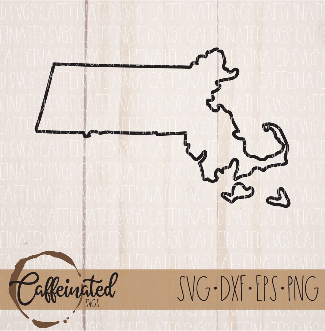Massachusetts SVG, Massachusetts State SVG, Massachusetts Outline Svg ...