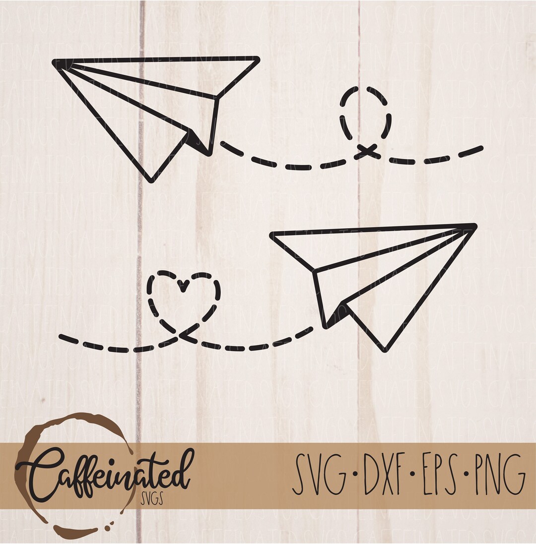Paper Airplane SVG Plane SVG Plane Heart Path Svg Flying Airplane Svg ...