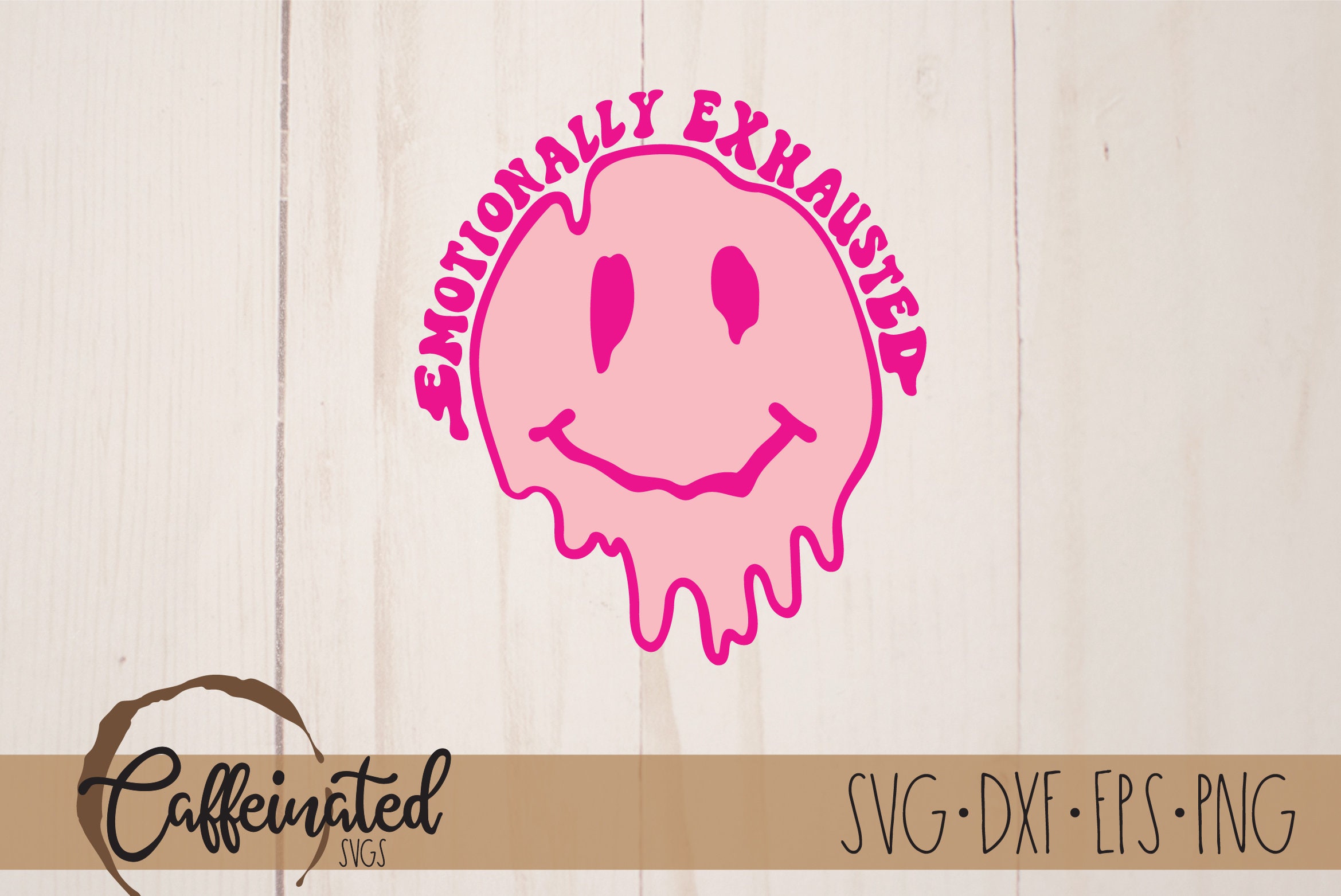 Emotionally Exhausted Svg Melting Smiley Face SVG Smiley - Etsy