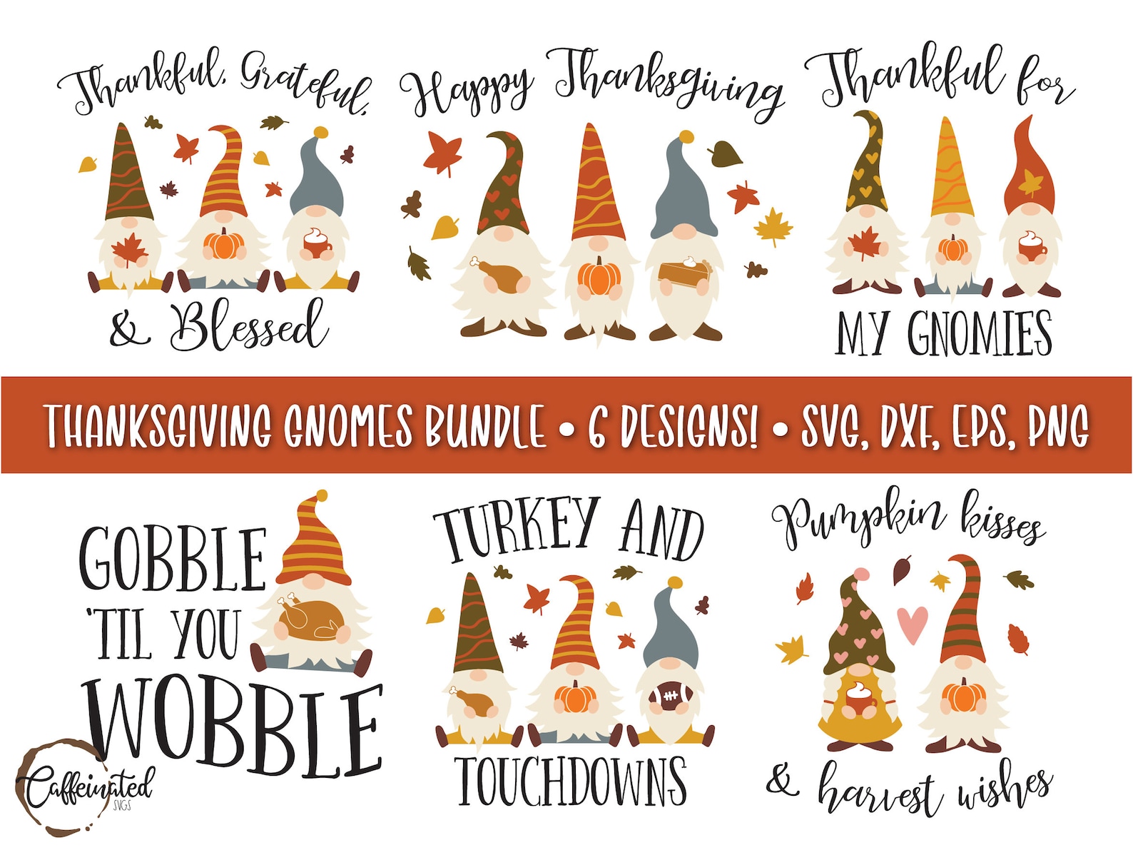 Thanksgiving Gnomes SVG Bundle, Fall Gnomes SVG, Thanksgiving Svg ...