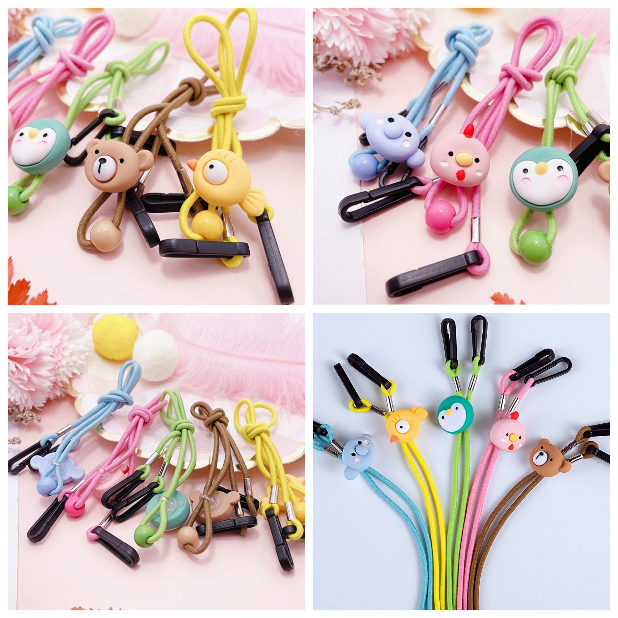 5 Pack Set Cute and Lovely Kids Face Mask Lanyard, Face Mask Chain ...
