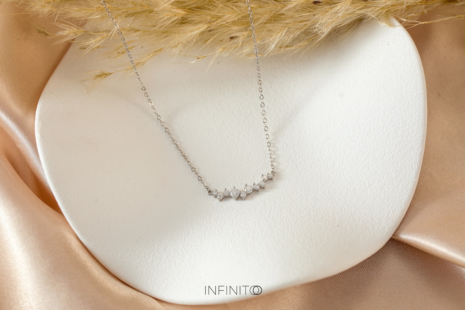 Elegant Diamond Smile Necklace for Wedding minimalist Diamond Necklace ...