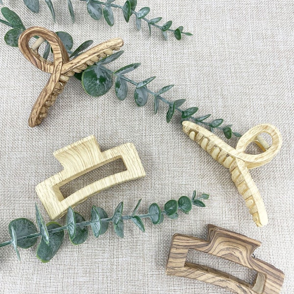 Wood Hair Claw - Etsy