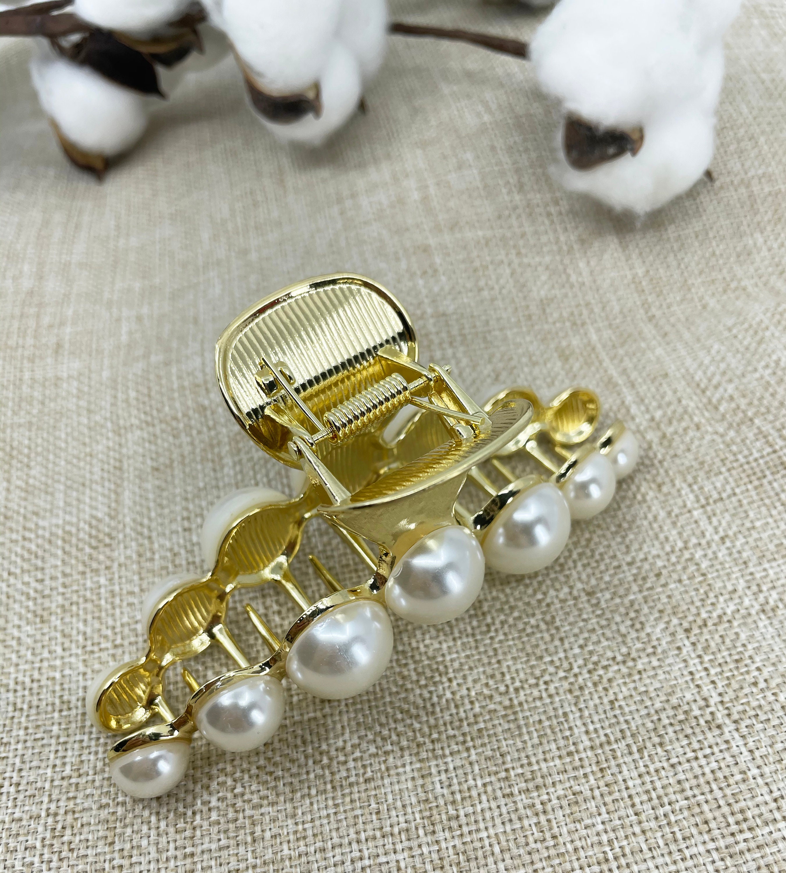 Pearl Hair Claw Clip Faux Pearl Metal Claws Hair Claws for - Etsy